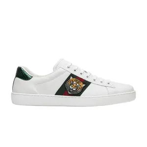 Gucci Ace Embroidered 'tiger' Sneakers - White