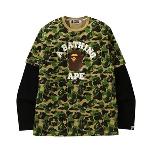A BATHING APE Abc Camo College Layered Long-sleeve Tee