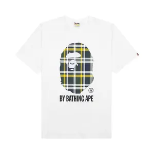 A BATHING APE Check Bathing Ape Tee - White