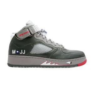 JORDAN Fusion 5 Premier 'grey Nurse' High-top Sneakers - Green