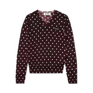 Play Comme Des Garcon Polka Dot Sweater - Red