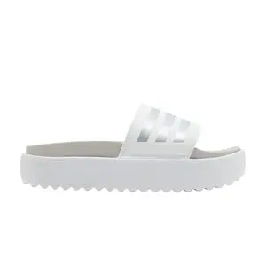 Adidas Adilette Platform Slide - White