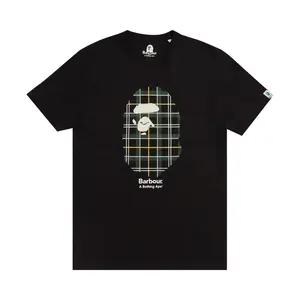 A BATHING APE X Barbour Tee - Black