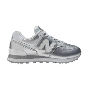New Balance Silver Tone Sneakers For Men