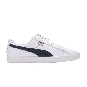 PUMA Clyde Core Leather Foil Sneakers - White