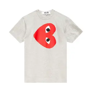 Play Comme Des Garcon Sideways Heart Tee - Grey