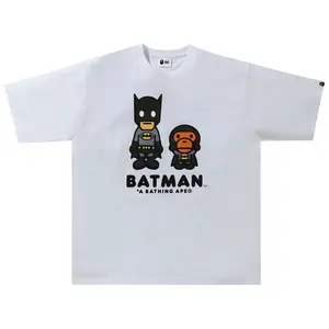 A BATHING APE X Dc Baby Milo Batman Relaxed Fit Tee - White