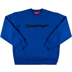 Supreme Futura Logo Crewneck - Blue