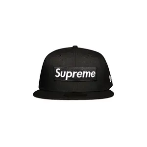 Supreme X New Era Champions Box Logo Cap - Black