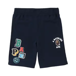 A BATHING APE Multi Fonts Sweatshorts - Blue