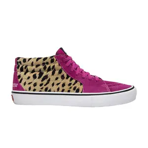 VANS Supreme X Sk8-mid Pro Cheetah Velvet Sneakers - Pink