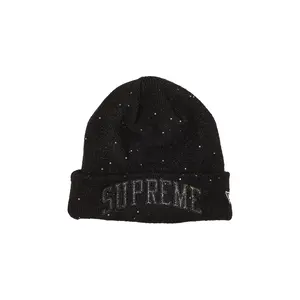 Supreme X New Era Metallic Arc Beanie - Black