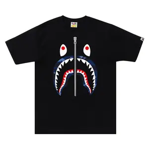 A BATHING APE Color Camo Shark Tee /navy - Black