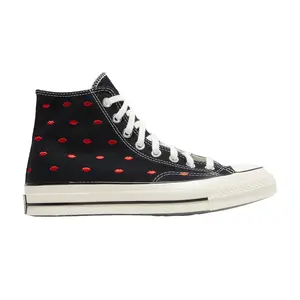 CONVERSE Chuck 70 Embroidered Lips High Sneakers - Black
