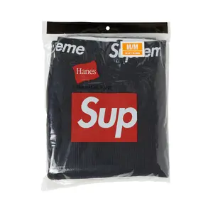 Supreme X Hanes Thermal Pant - Black