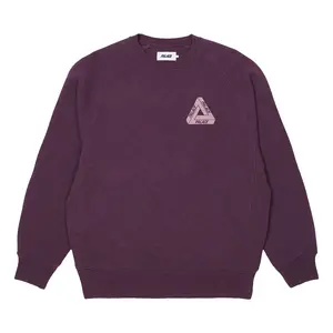 PALACE Tri-ferg Slub Crew - Purple