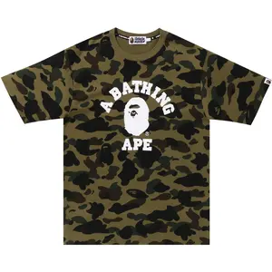 A BATHING APE 1st Camo College Tee - Green