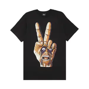 StÜssy Peace Hand Tee - Black