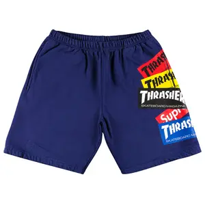 Supreme X Thrasher Multi Logo Sweatshort - Blue