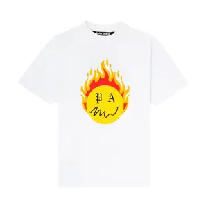 Palm Angels Burning Head Short-sleeve T-shirt /yellow - White