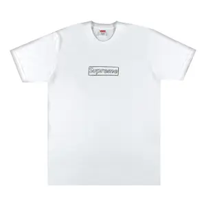 Supreme X Kaws Chalk Logo Tee - White