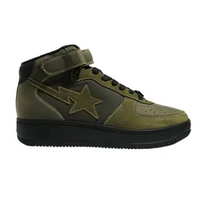 A BATHING APE Military Bapesta Mid Sneakers - Green