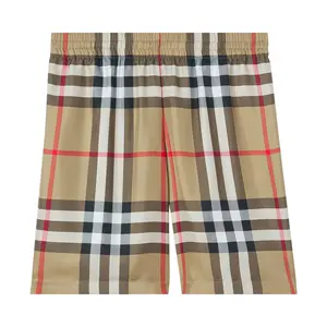 Burberry Check Silk Shorts 'archive Beige' Brown