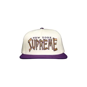 Supreme Bones Logo 5-panel Cap - White