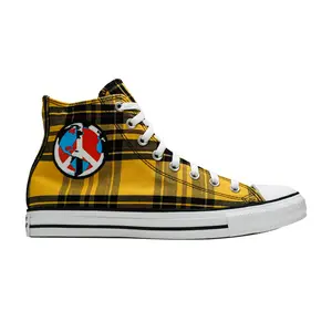CONVERSE Chuck Taylor All Star High Plaid Pack World Peace - Yellow
