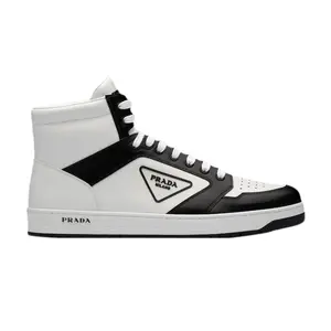 Prada District High-top Leather Sneakers - White