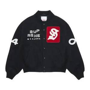 Supreme Tourist Varsity Jacket - Black