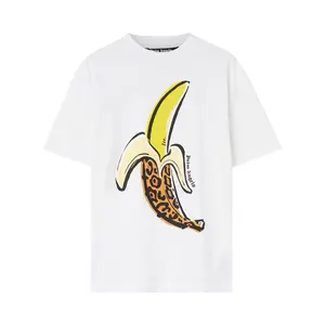 Palm Angels Banana Printed Classic T-shirt /yellow - White