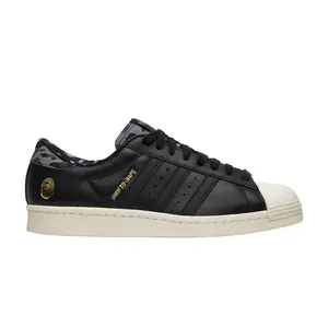 Adidas Undefeated X A Bathing Ape Superstars 80v Sneakers - Black