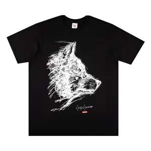 Supreme X Yohji Yamamoto Scribble Wolf Tee - Black