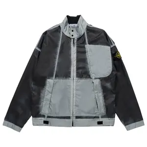 Stone Island Hand Sprayed Mussola Biker Jacket