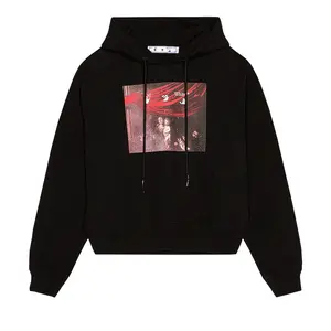 Off-White Sprayed Caravaggio Over Hoodie - Black