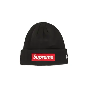 Supreme X New Era Box Logo Beanie - Black