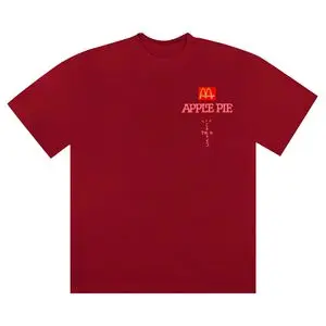 TRAVIS SCOTT X Mcdonald's Apple Pie T-shirt 'cardinal - Red