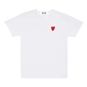 Play Comme Des Garcon Double Heart T-shirt - White