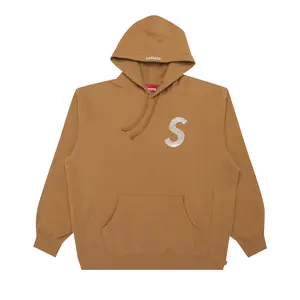 Supreme Supreme X Swarovski S Logo Hooded Sweatshirt Brown