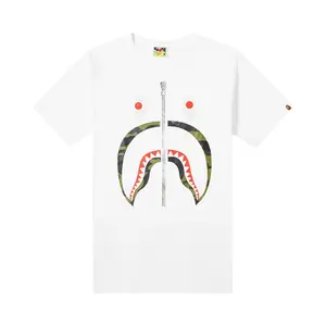 A BATHING APE Abc Camo Shark Tee - White