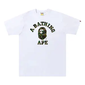 A BATHING APE 1st Camo College Tee White