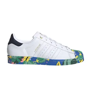 Adidas Her Studio London X Superstar Floral Print Sneakers - White