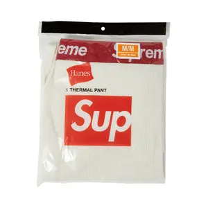 Supreme X Hanes Thermal Pant 'natural - Cream