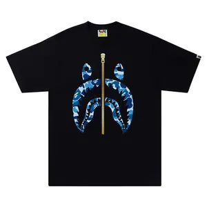 A BATHING APE Abc Camo Shark Tee /blue - Black