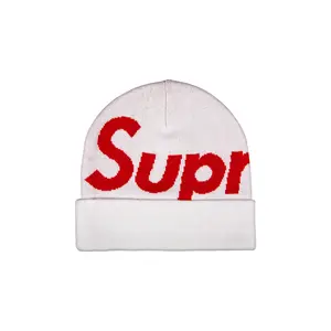 Supreme Big Logo Beanie - White