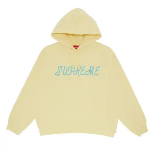 Supreme Script Hooded Sweatshirt - Yellow