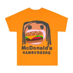 TRAVIS SCOTT X Cactus Plant Flea Market Burger Mouth T-shirt 'gold' Yellow