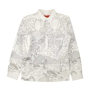 WHO DECIDES WAR Cloud Duality Button Up Shirt - White