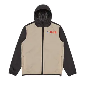Play Comme Des Garcon X K-way Full Zip Hoodie - Tan
